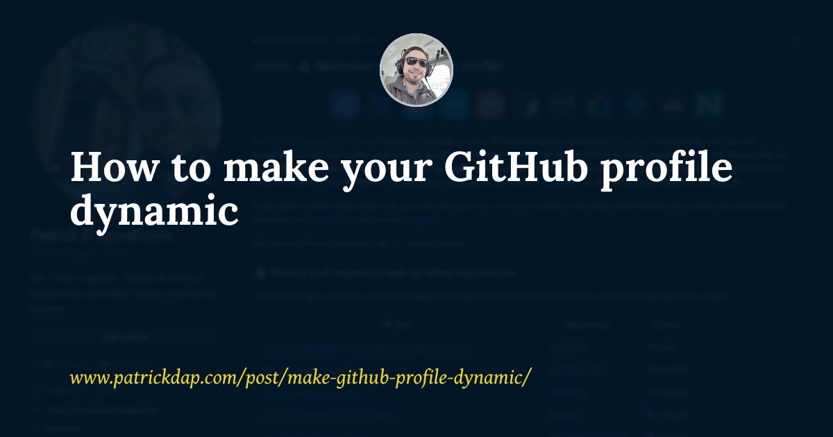 How to make your GitHub profile dynamic